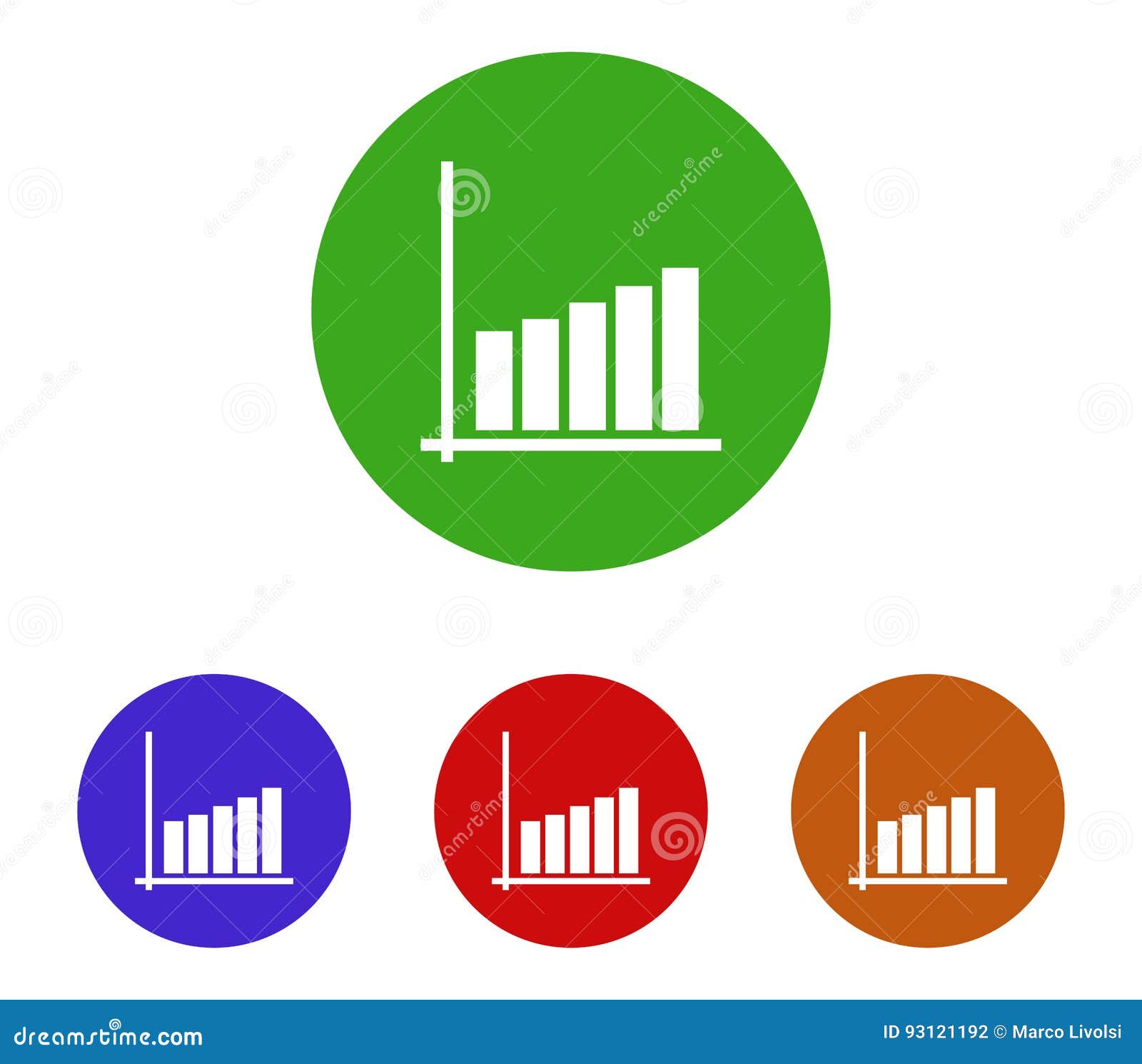 Set of Statistical Icon Illustrated Stock Illustration - Illustration ...