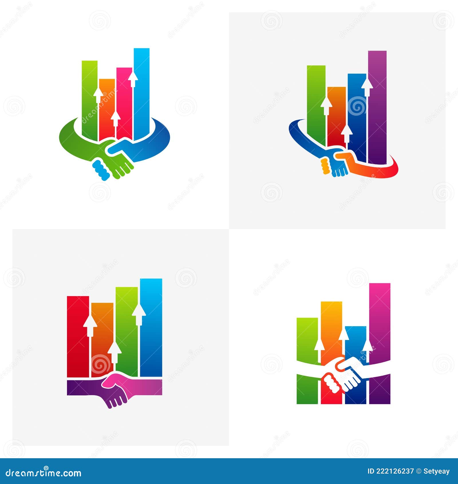 Set of Stats Deal Logo Vector Template, Creative Deal Logo Design ...