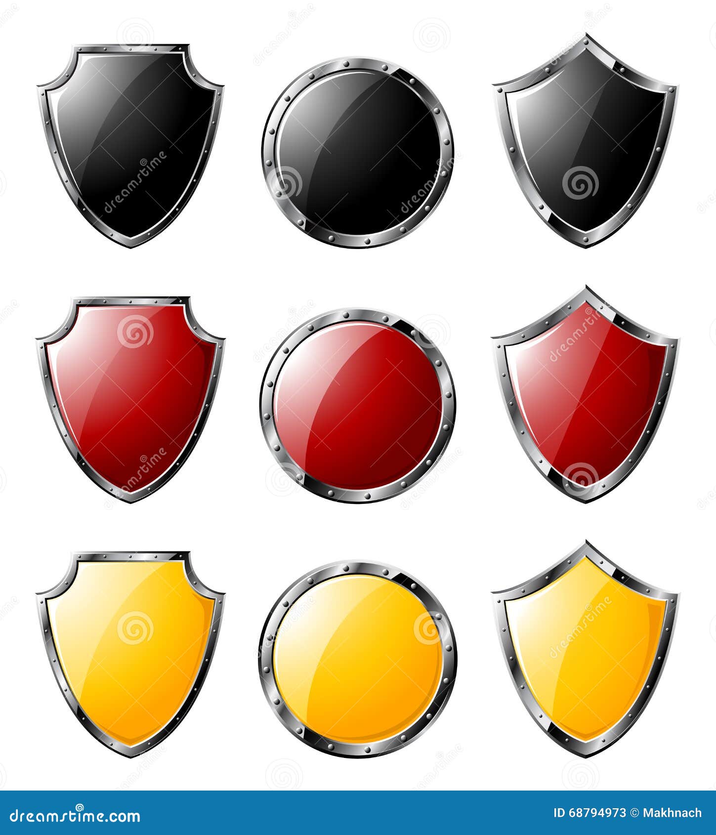 Steel Triangle Shield Royalty-Free Cartoon | CartoonDealer.com #12028007