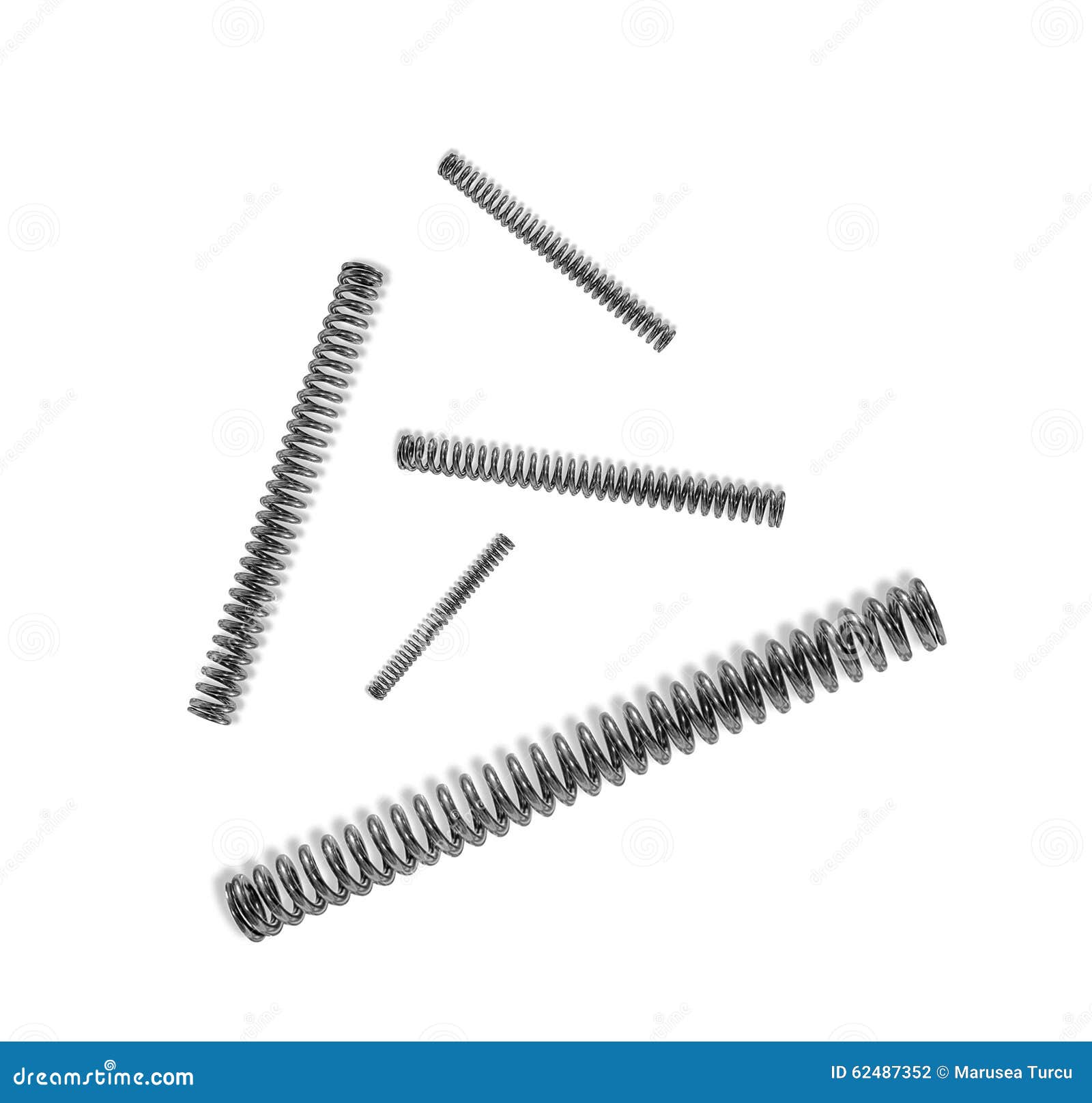 Set of Steel Spring - Isolated on White Stock Photo - Image of helix ...