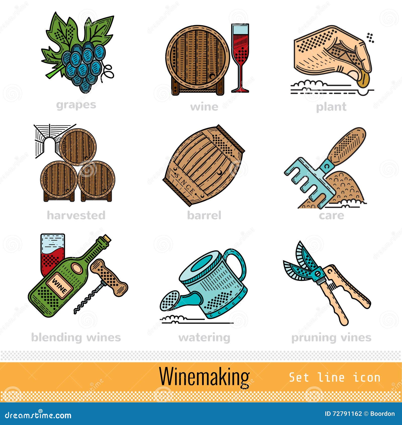 Steps Of Wine Production Process, Vector Infographics | CartoonDealer ...