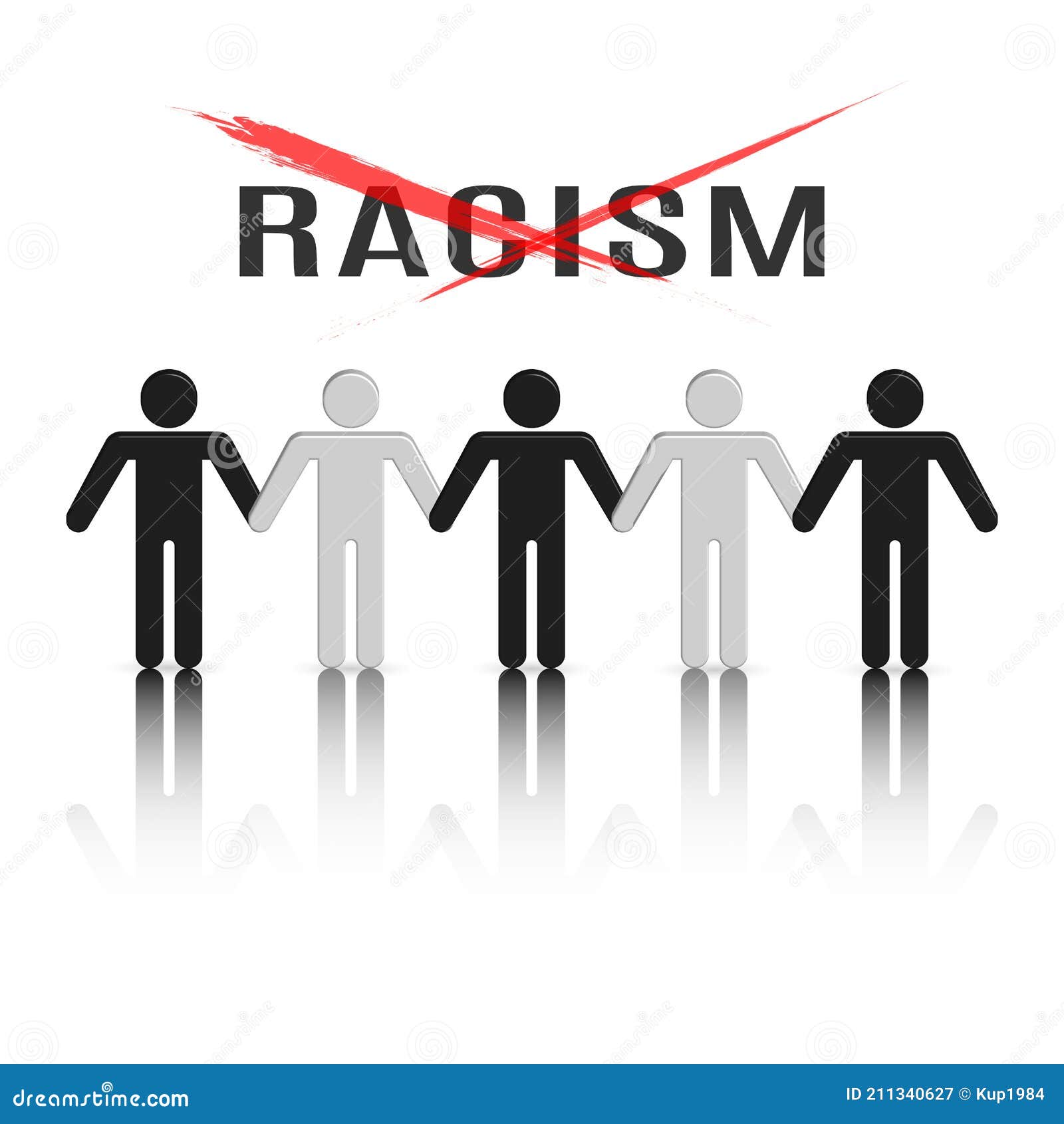 3D Stick Figures, Racism Concept, Vector Illustration Stock Vector ...