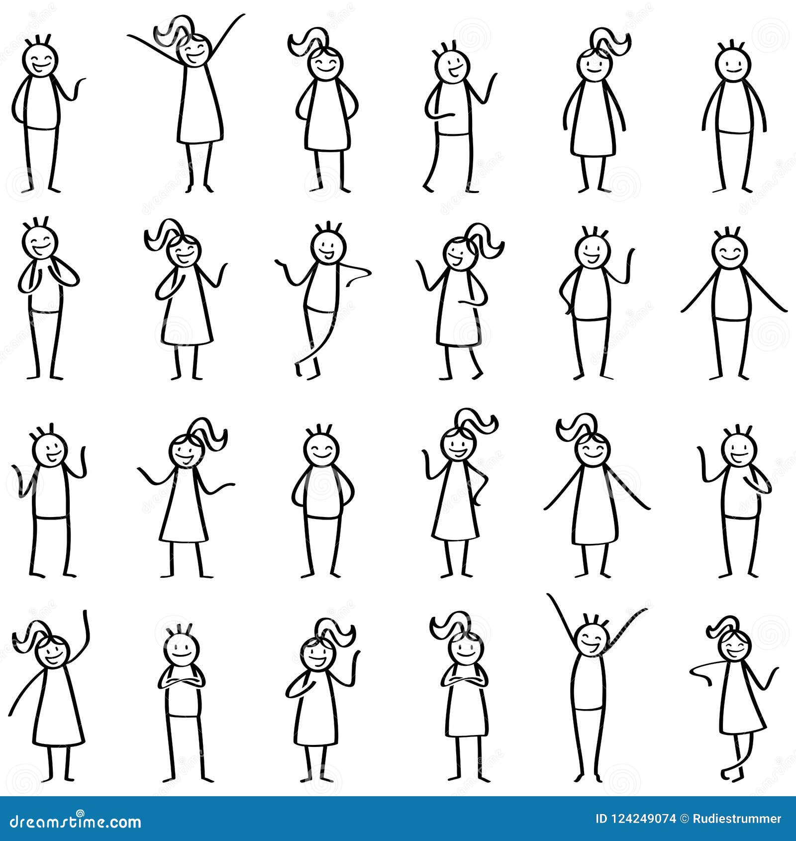 Set of Stick Figures, Stick People Standing, Pointing, Happy Men and ... Set of Stick Figures, Stick People Standing, Pointing, Happy Men and ...