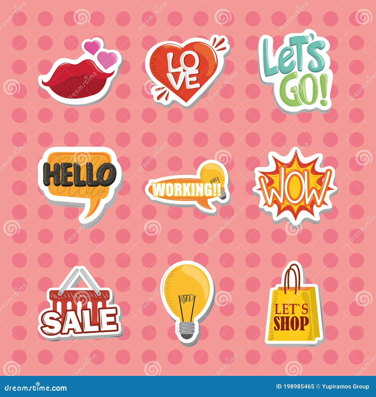 Sticker Lips. Provocative Girl Mouths Cartoon Sensual Stickers. Girls ...