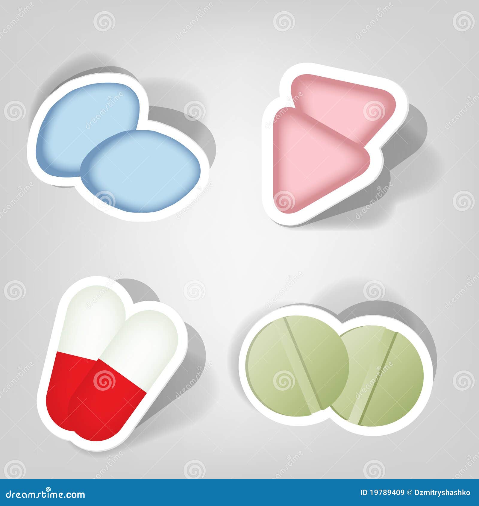 Set of stickers stock vector. Illustration of pharmacology - 19789409
