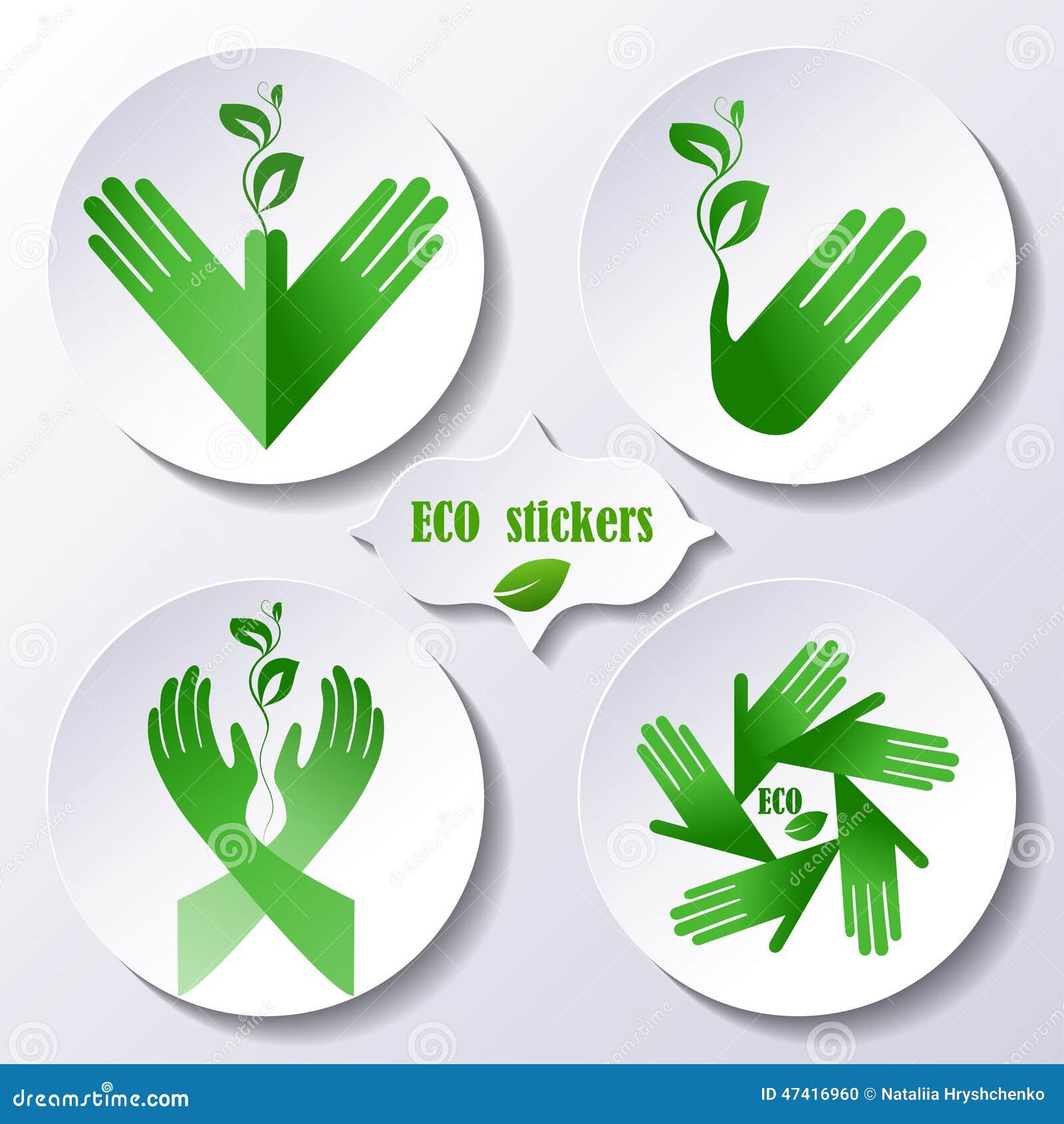 Set Of Stickers, Icons Environmental Protection Stock Vector ...