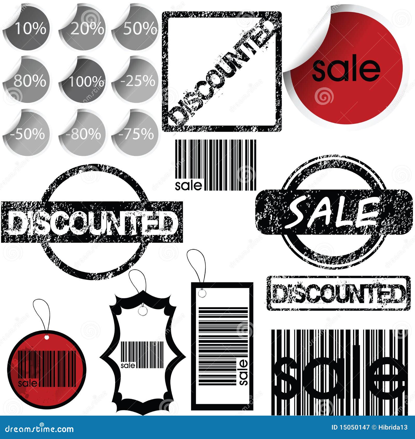 Set of Stickers, Labels, Stamps and Tags Stock Illustration ...
