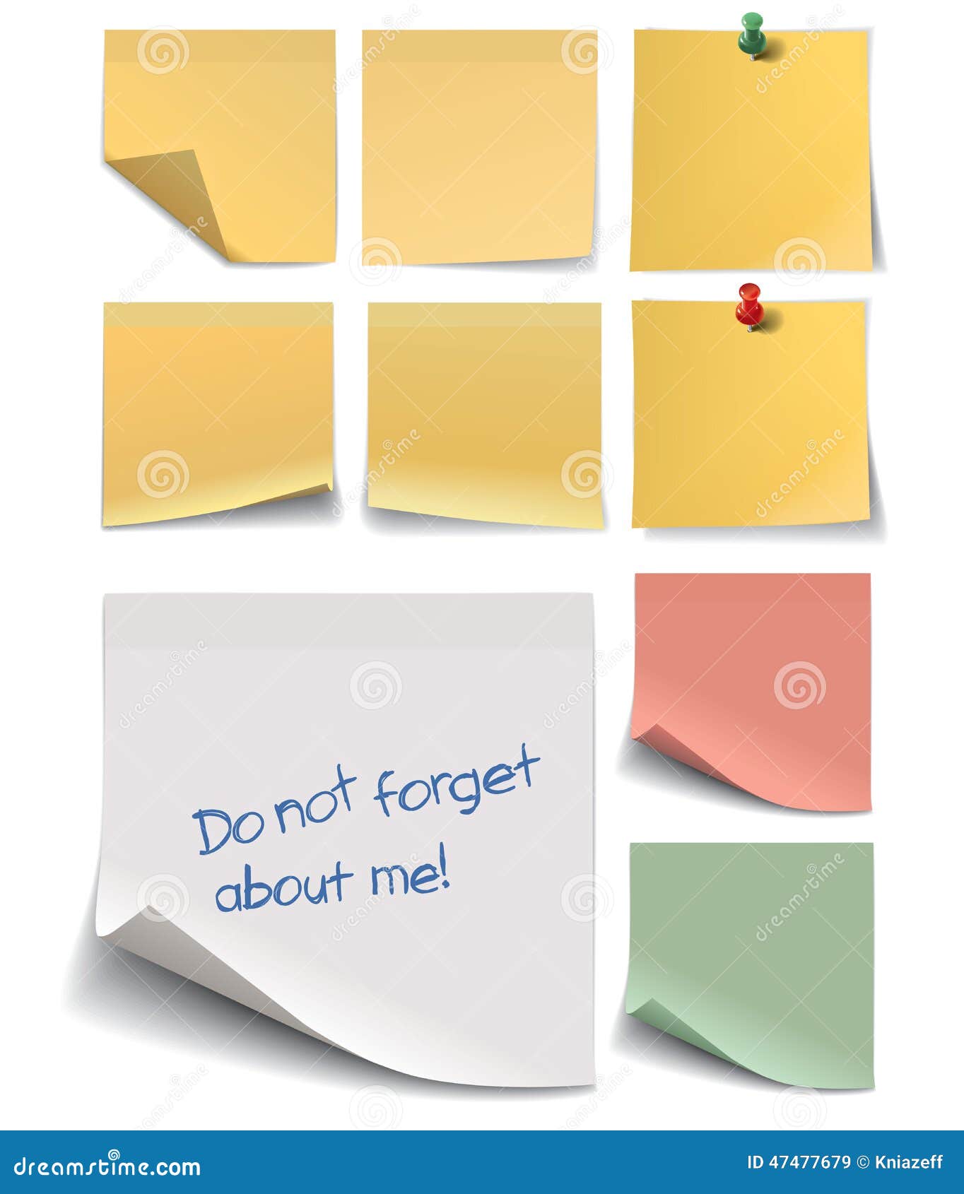 Set of stickers for notes stock illustration. Illustration of note ...