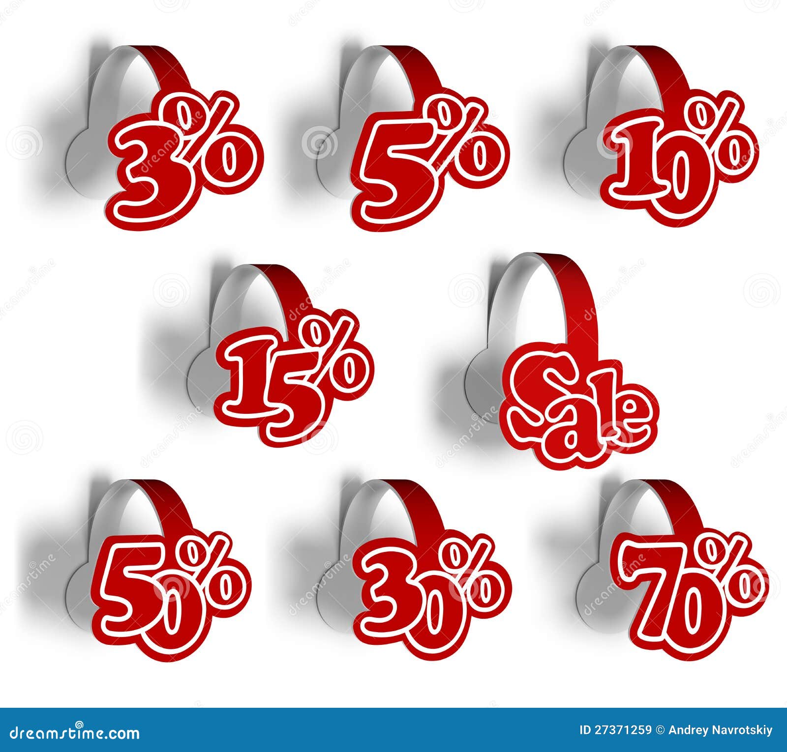Set of Stickers Percent for Sale. Stock Illustration - Illustration of ...