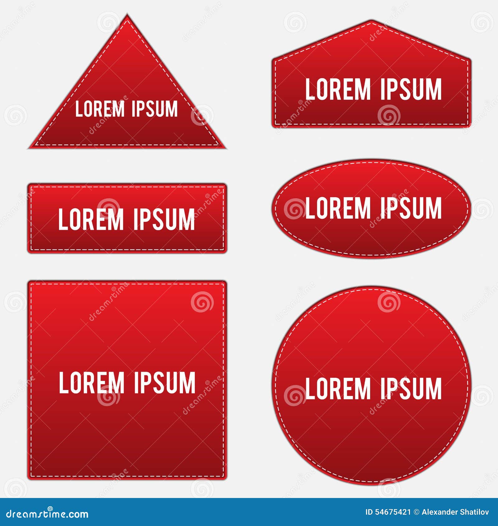 Set of Stickers for Text Input Stock Vector - Illustration of frame ...