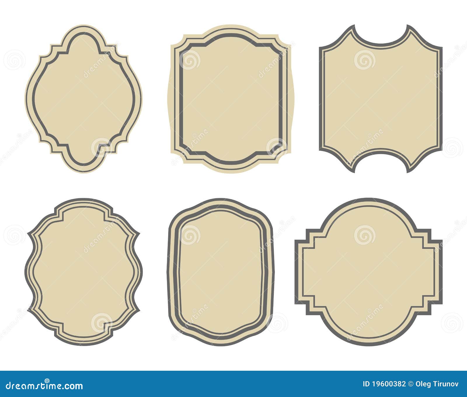 Set of Stickers, Vintage Frames Stock Vector - Illustration of antique ...