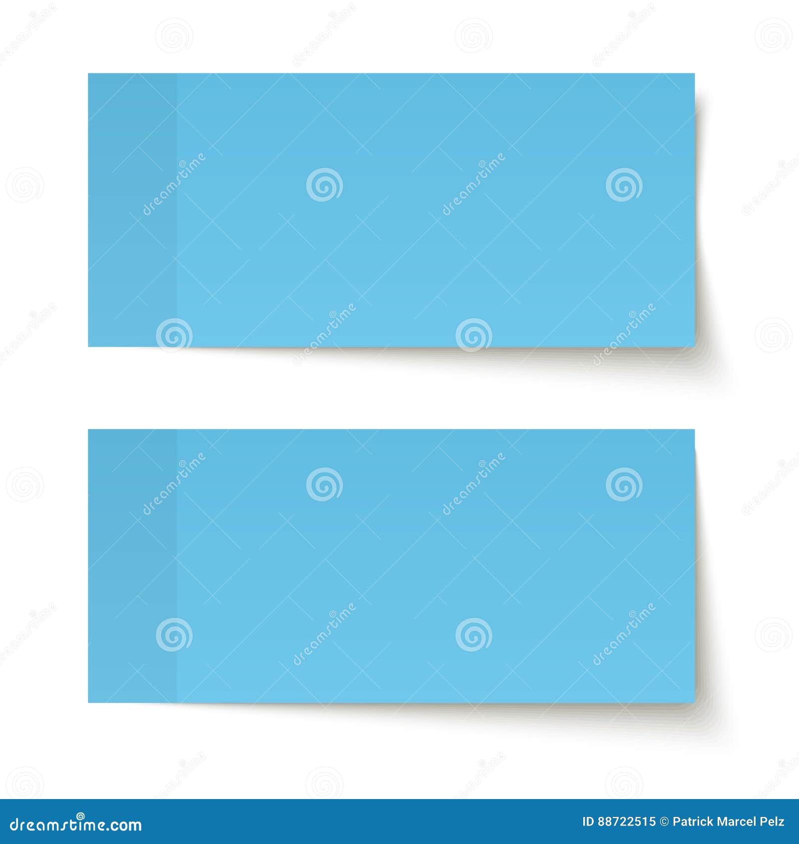 Set of sticky notes blue stock vector. Illustration of empty - 88722515