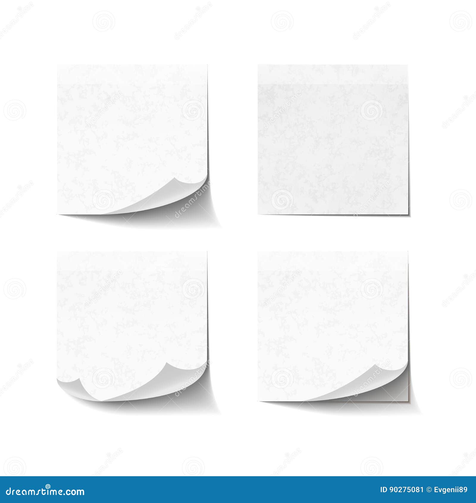 Set of Sticky Notes Isolated on White Background Stock Vector ...