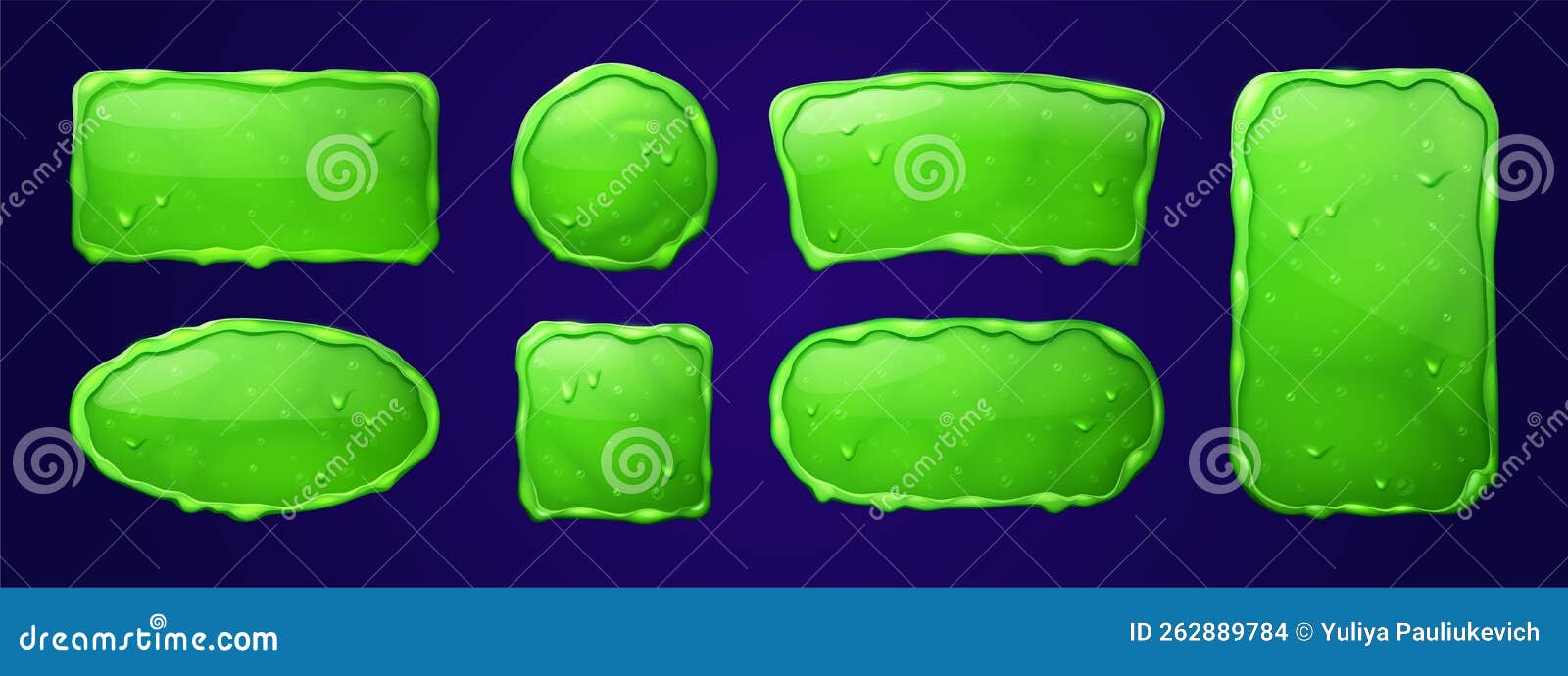 2d Liquid Toxic Puddle And Bubble Effect Game Icon Vector Illustration ...