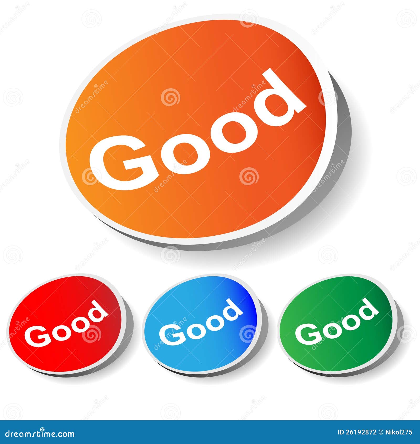 Set stikers stock vector. Illustration of paper, positive - 26192872