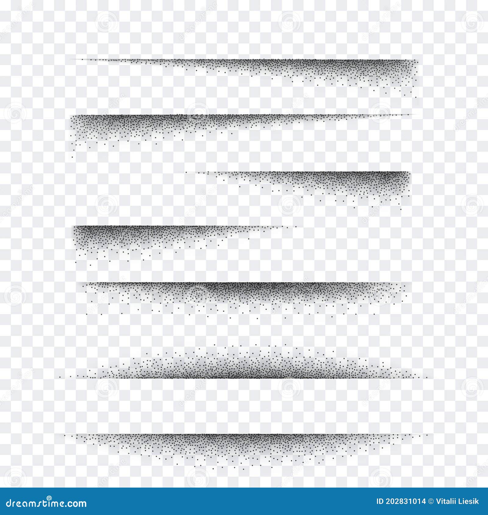 Set of Stipple Gradient Shadow ,dot Hatching or Halftone Gradient ...