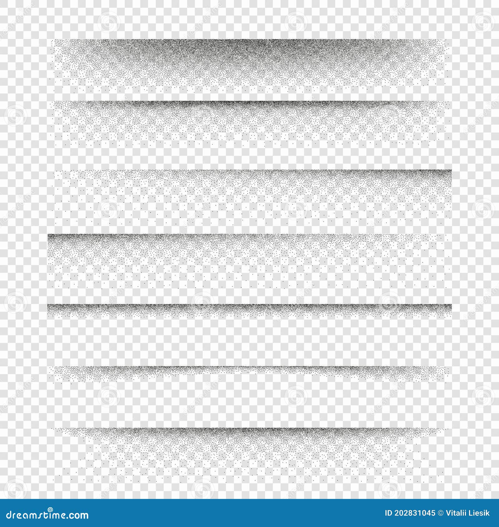 Set of Stipple Gradient Shadow ,dot Hatching or Halftone Gradient ...