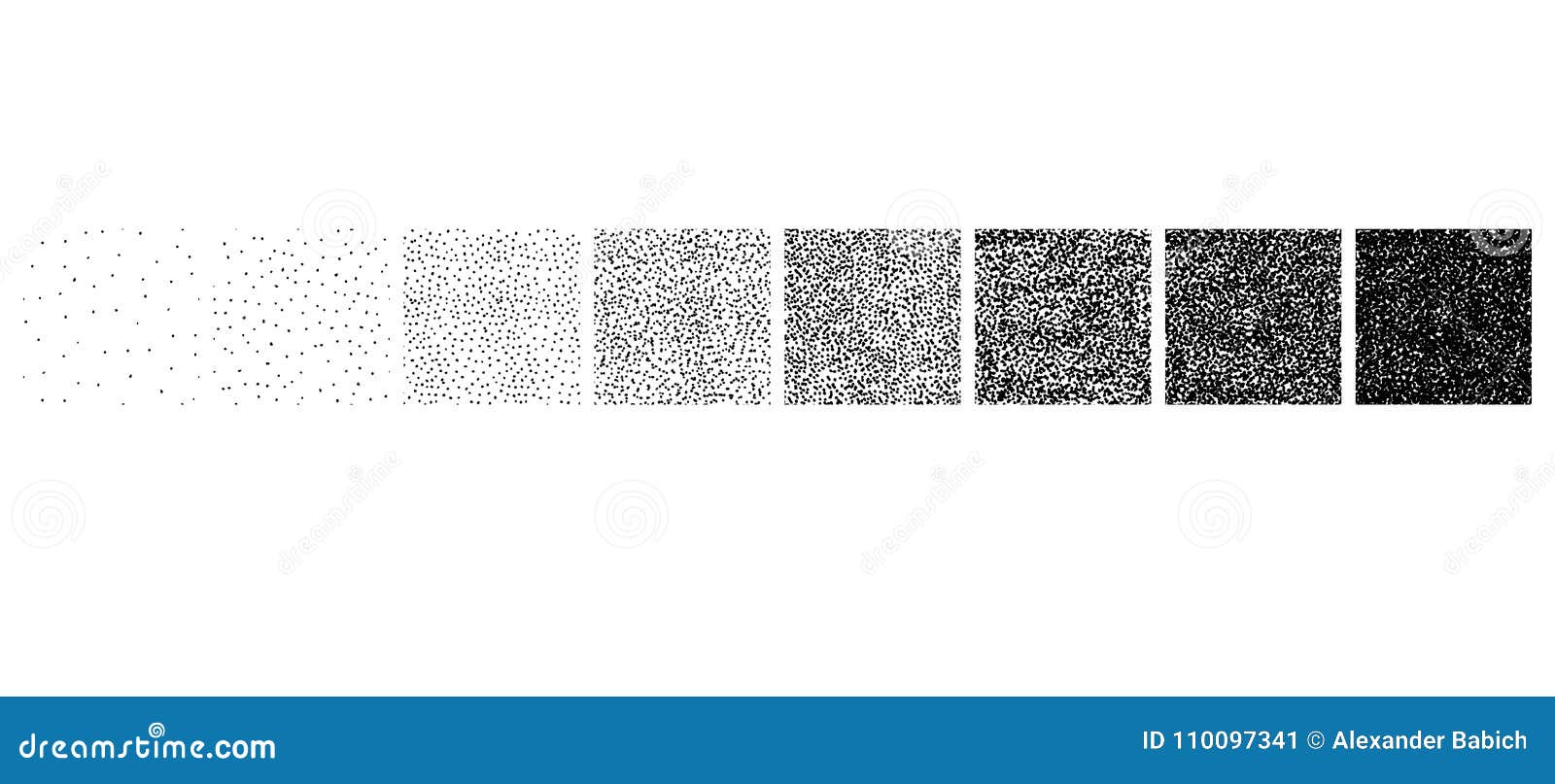 Set of stipple pattern stock vector. Illustration of screen - 110097341
