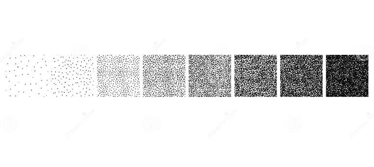 Set of stipple pattern stock vector. Illustration of screen - 110097341