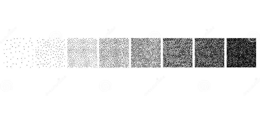 Set of stipple pattern stock vector. Illustration of screen - 110097341