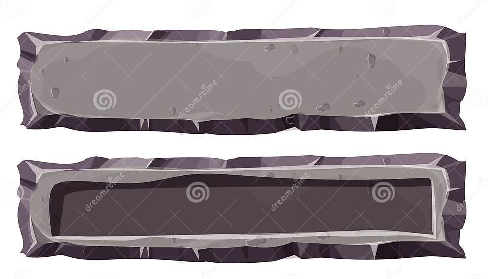 Set Stone Game Menu Panels Textured Ui Frames Interface Template In