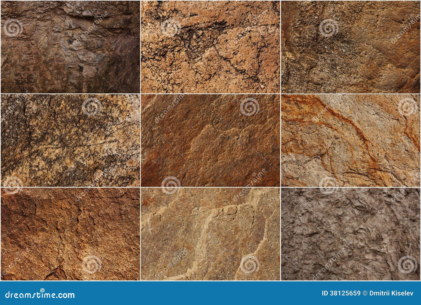 Set of Stone Surfaces of Different Colors Stock Image - Image of ground ...