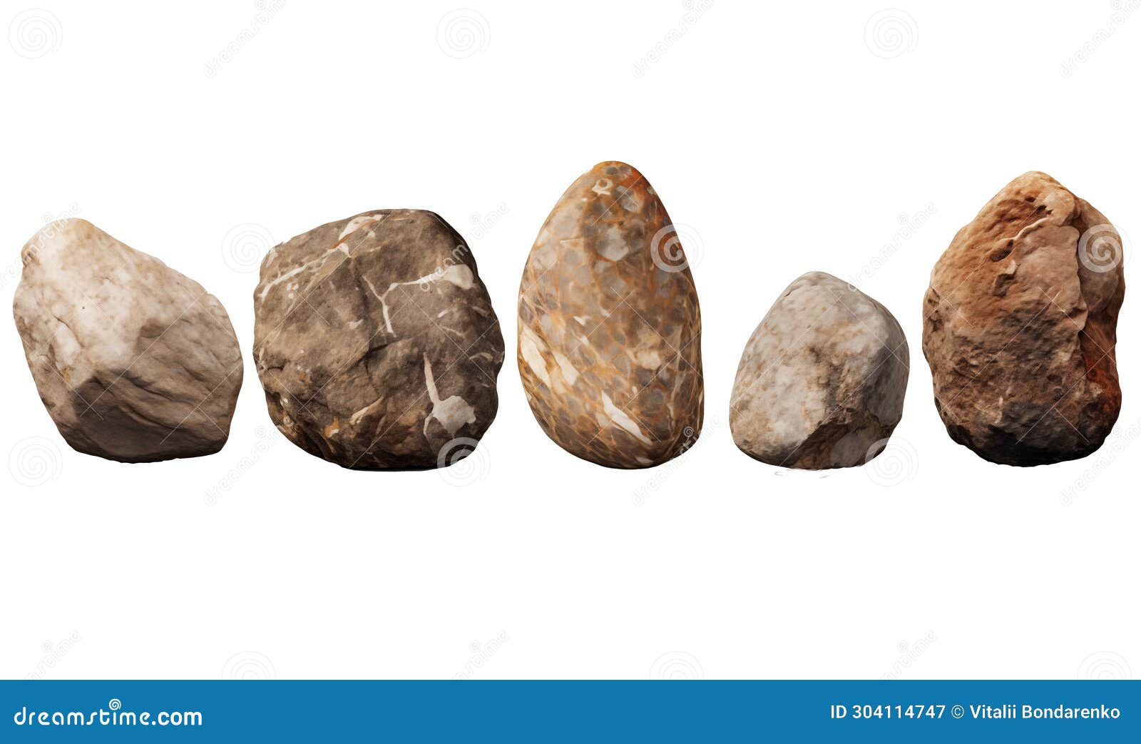 Set of Stones Isolated on Transparent Background. Collection of Stones ...