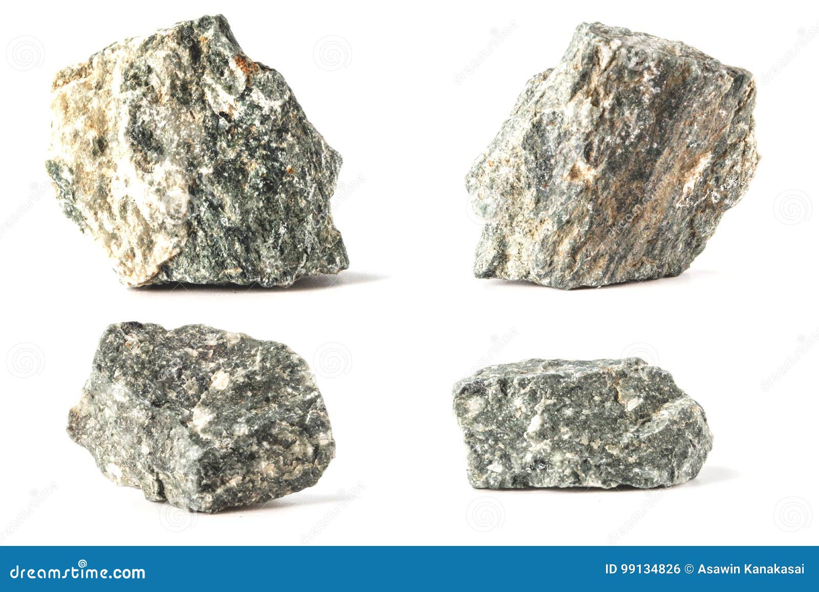 Set Stones Isolated on White Background Stock Photo - Image of marble ...