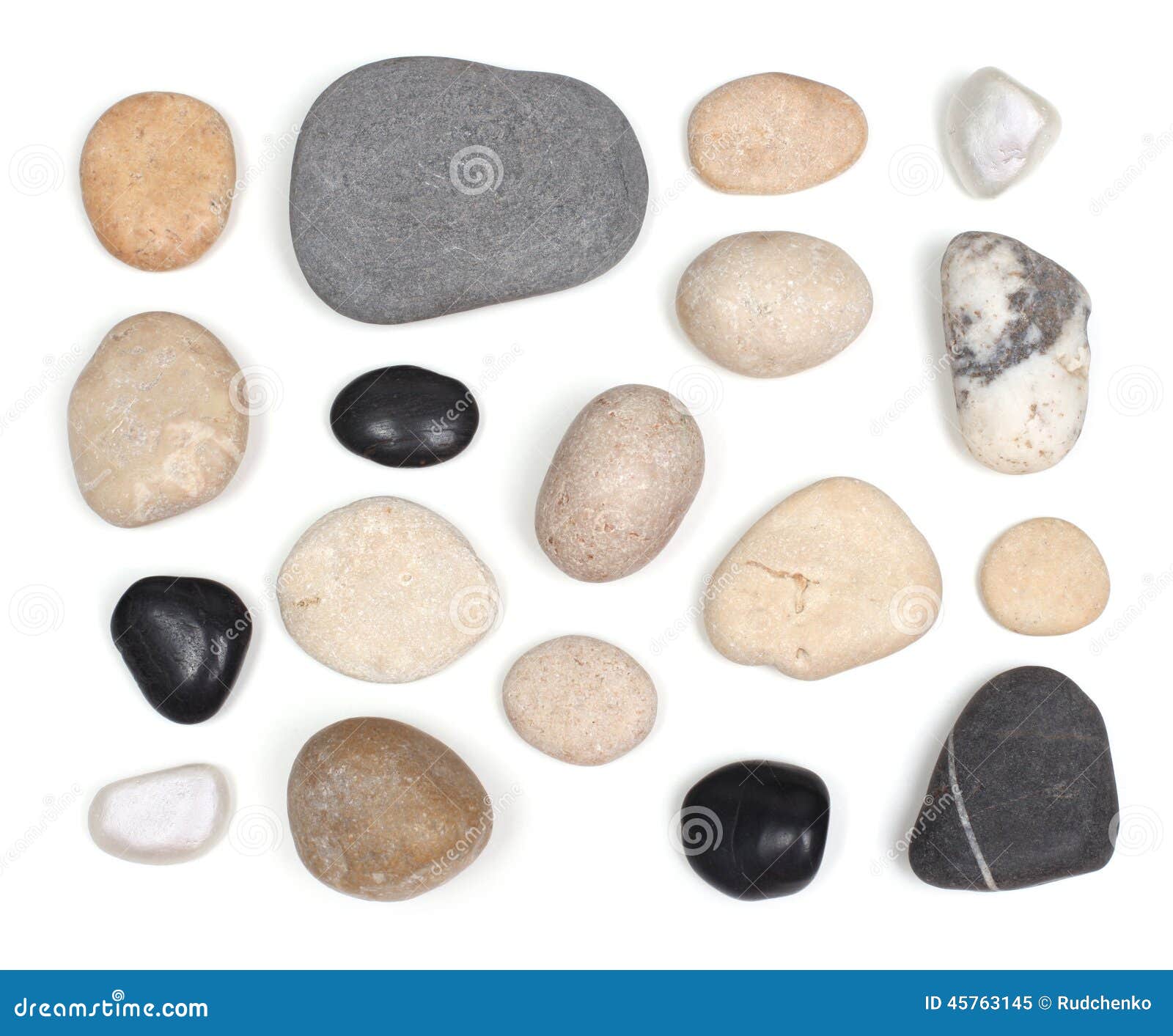 Set of stones on white stock image. Image of natural - 45763145