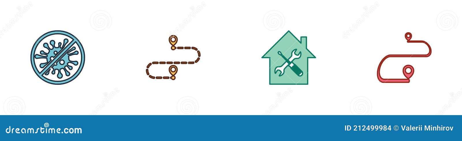 Set Stop Virus, Bacteria, Route Location, House Service and Icon ... Set Stop Virus, Bacteria, Route Location, House Service and Icon ...