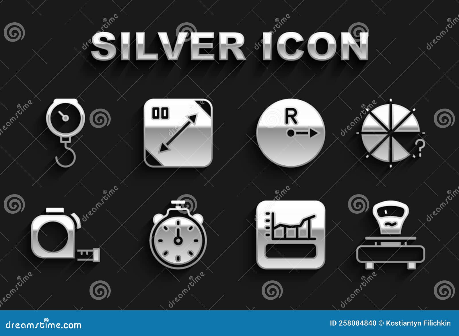 Set Stopwatch, Circle of Pieces, Scales, Graph, Schedule, Chart ...