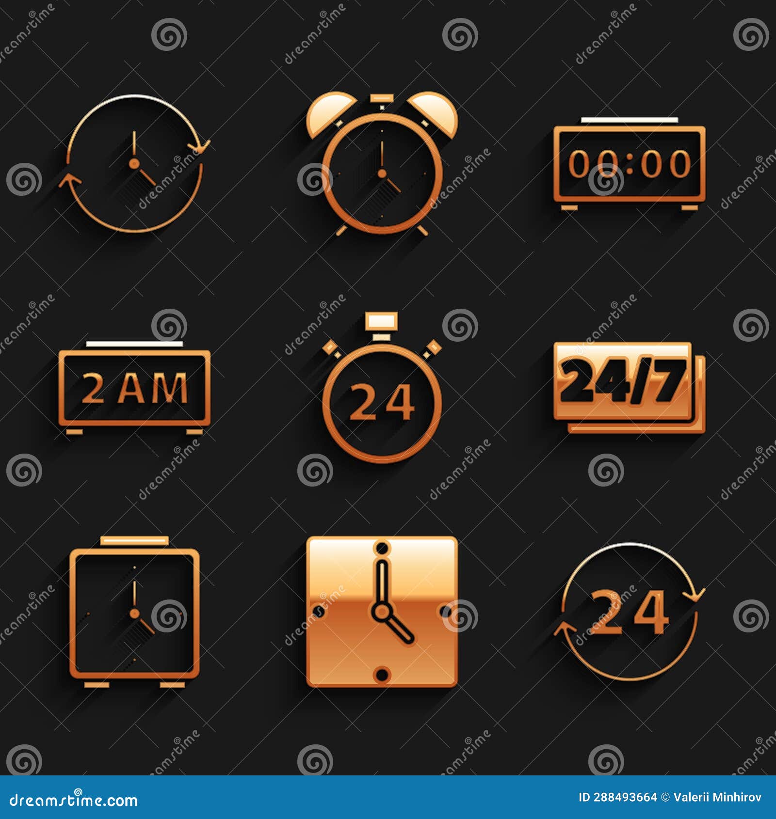 Set Stopwatch 24 Hours, Clock, Alarm Clock, Digital Alarm, and Icon ...