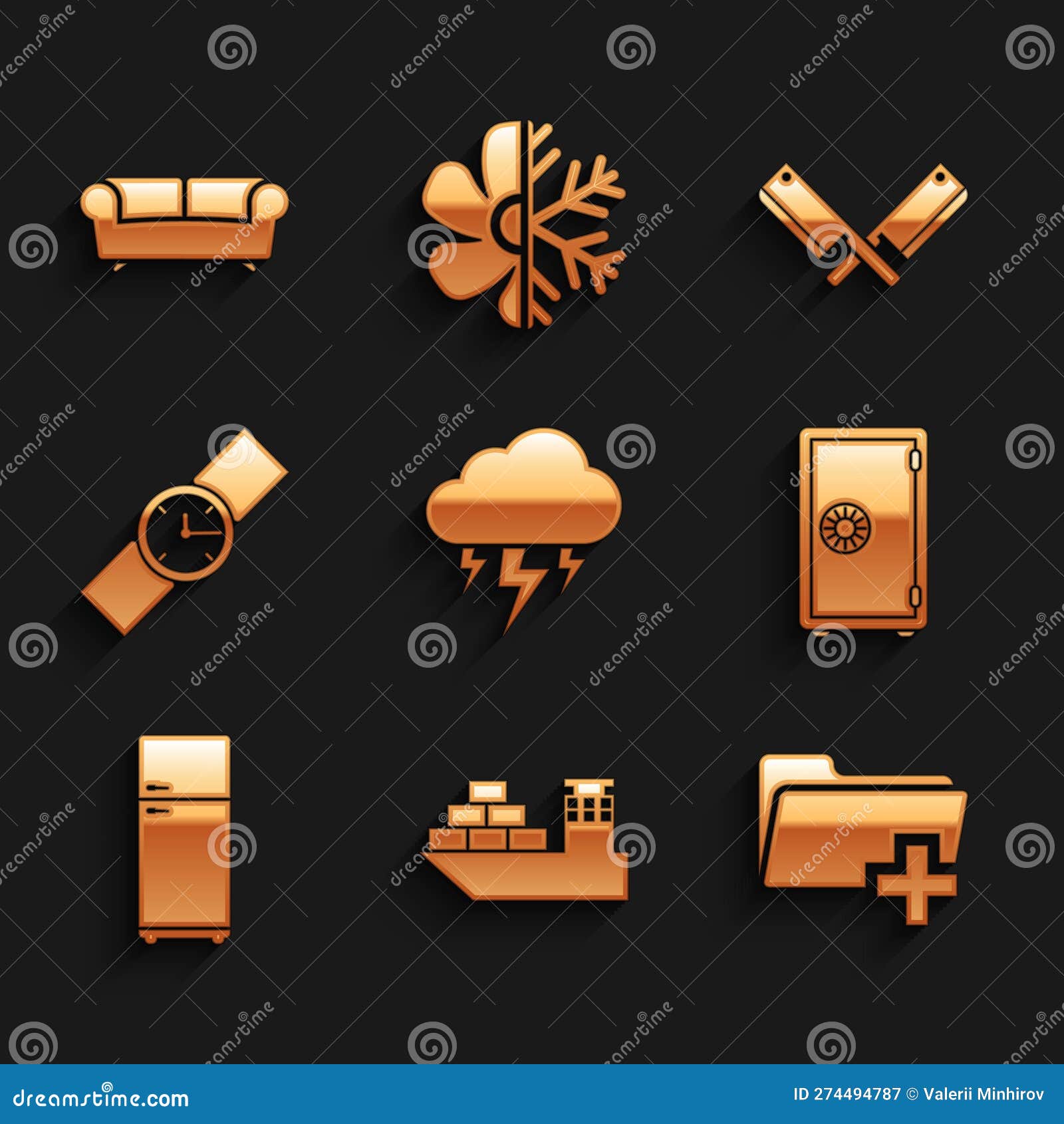 Set Storm, Cargo Ship, Add New Folder, Safe, Refrigerator and Wrist ...