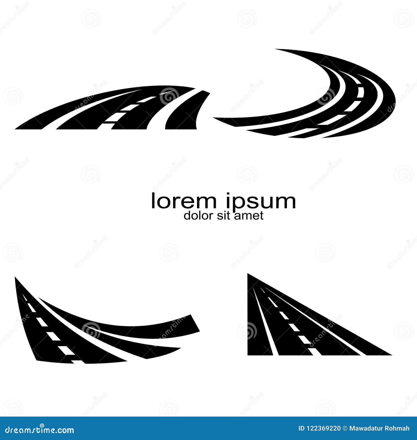 Set Street Logo Design Trasportation Stock Vector - Illustration of ...