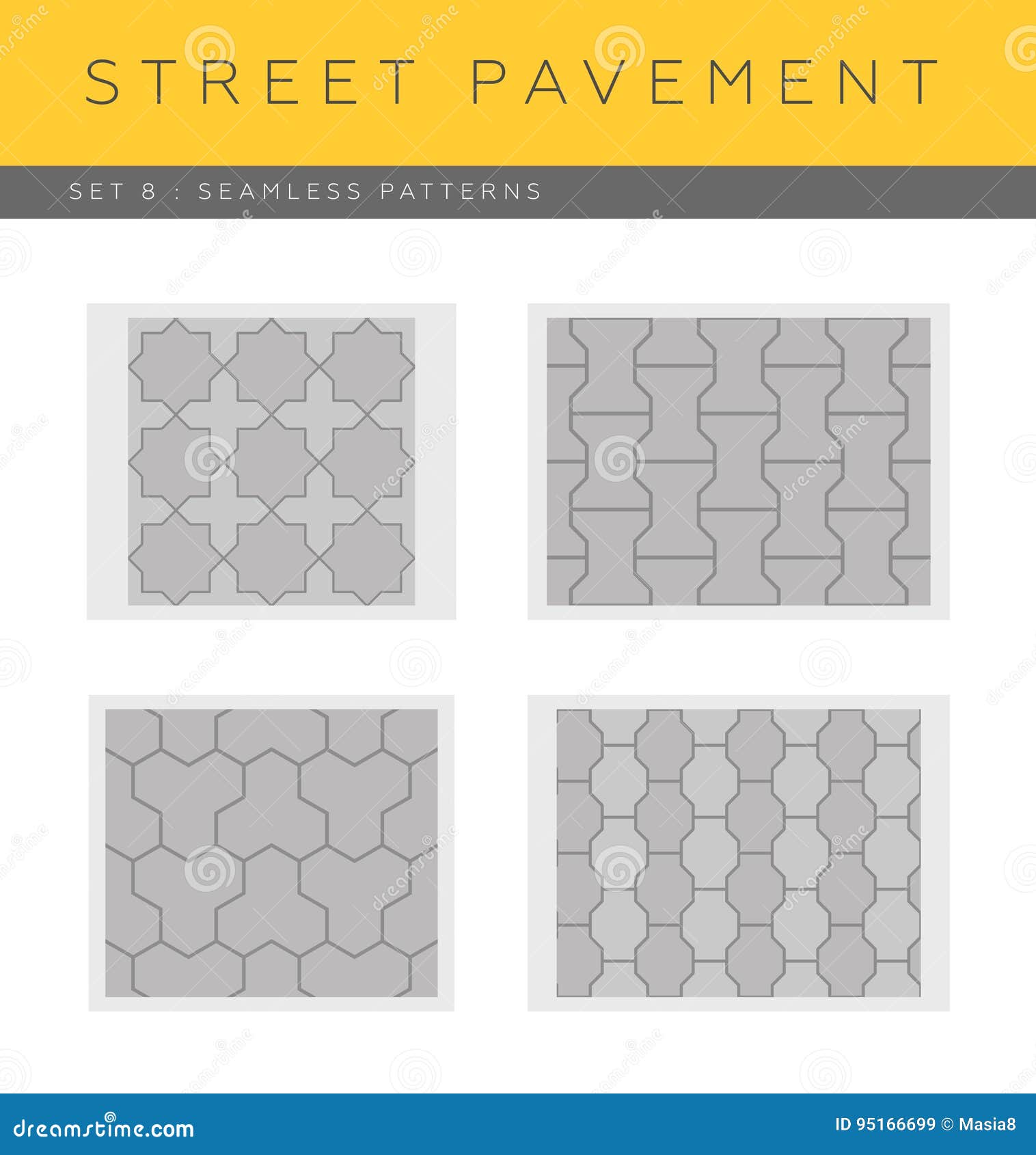 Types of street pavement stock illustration. Illustration of pavement ...
