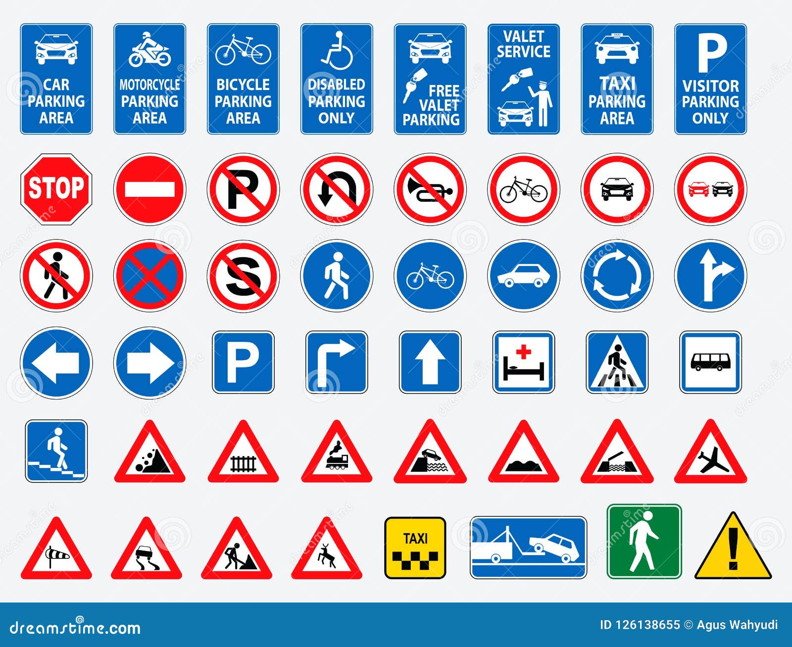 Set of Street Sign Set of Street Sign Stock Illustration - Illustration ...