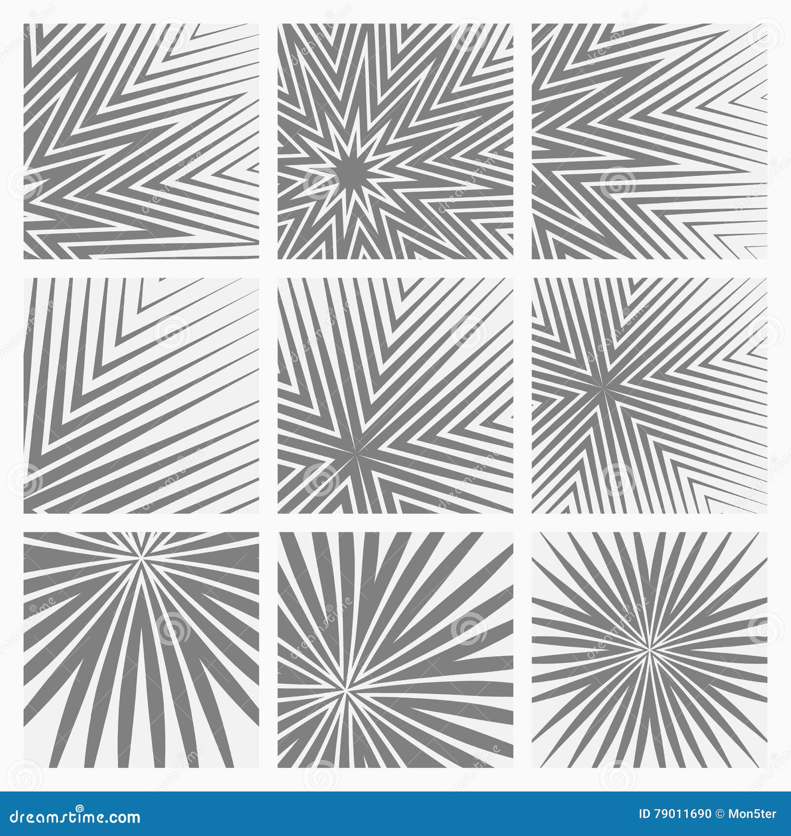 Set of Striped Abstract Forms Stock Vector - Illustration of element ...