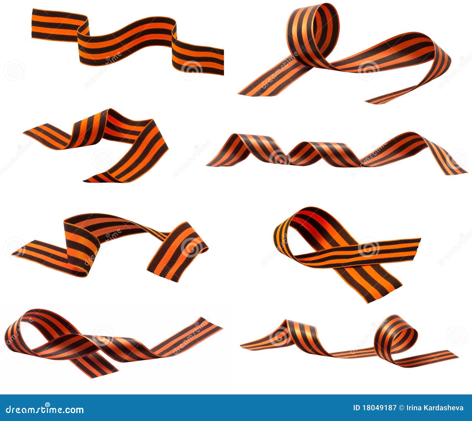 Set of striped ribbon stock image. Image of patriotic - 18049187