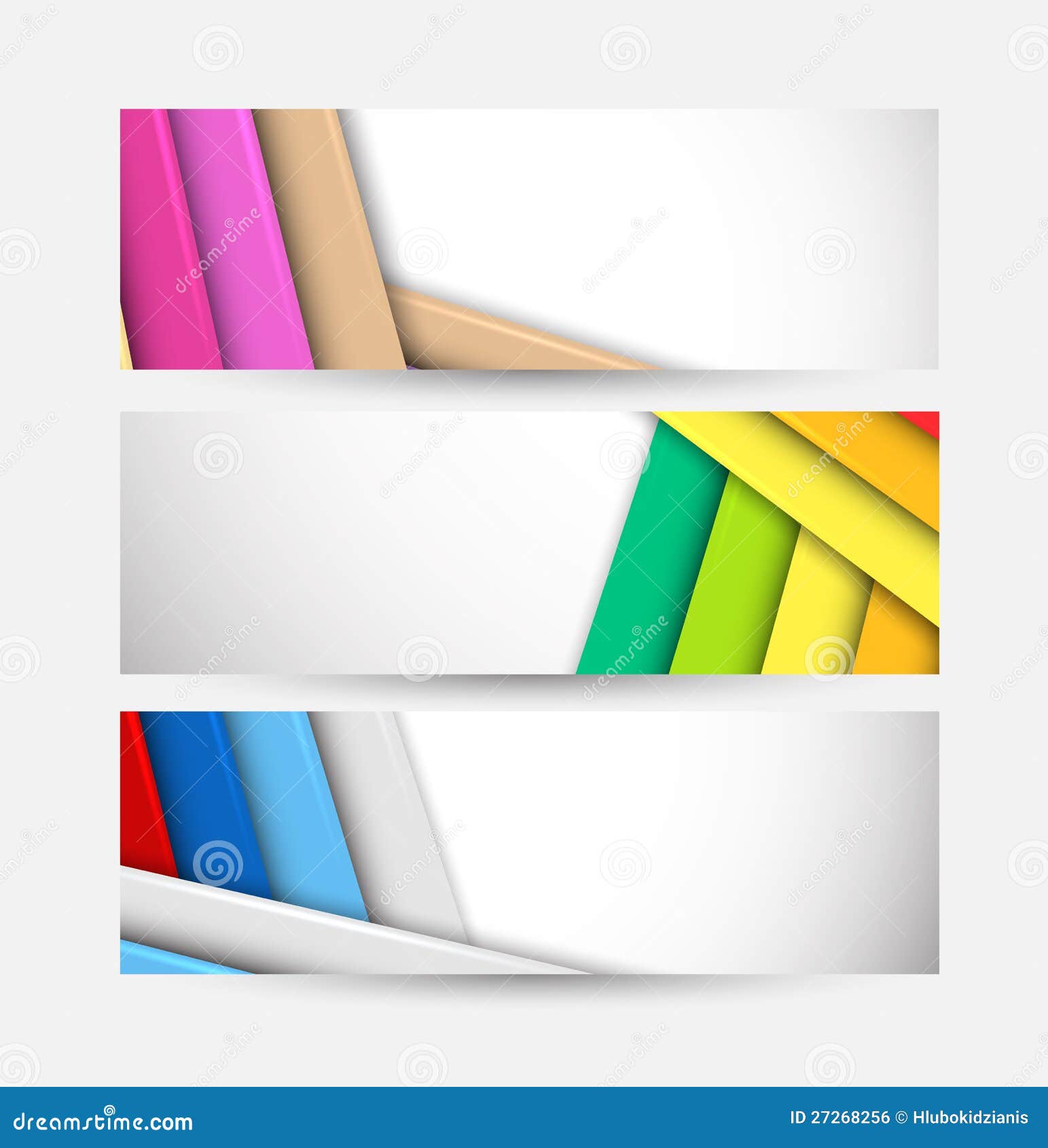 Set of stripes banners stock vector. Illustration of collection - 27268256