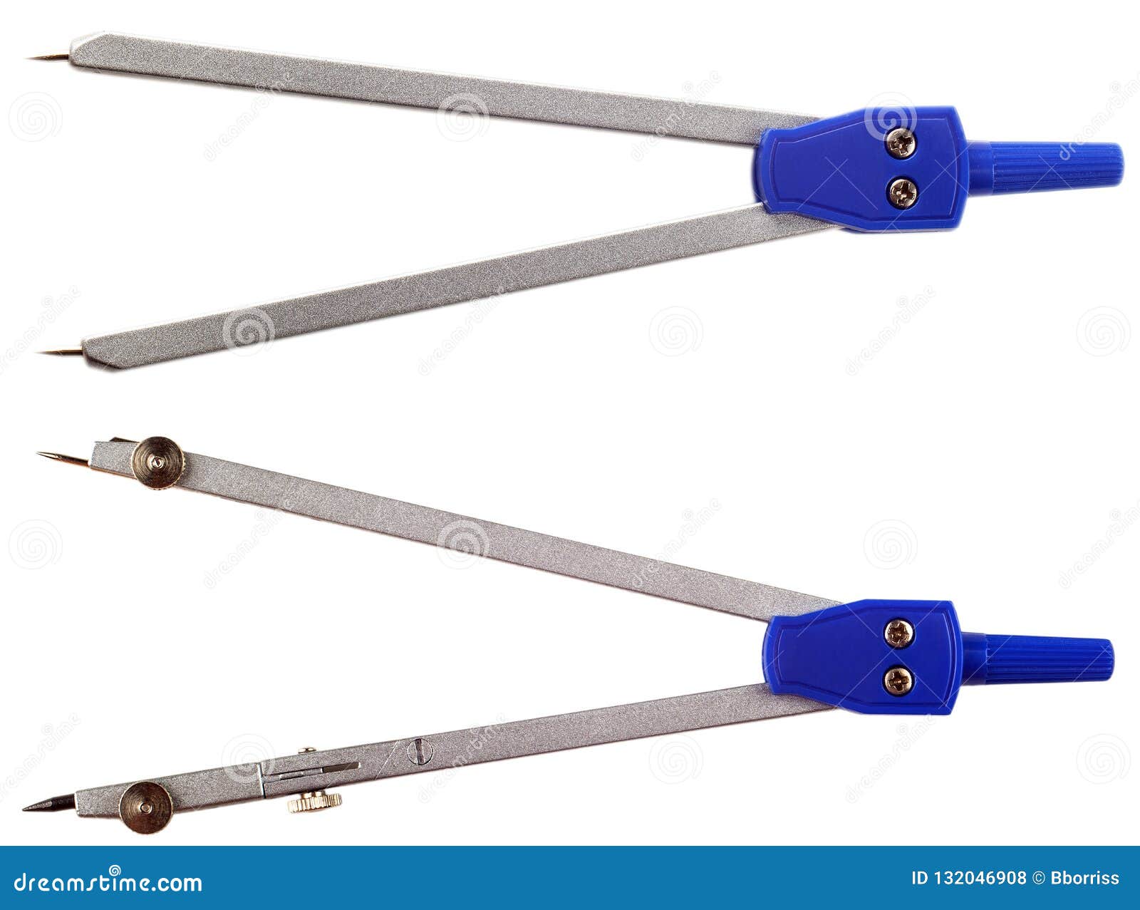 Set of Student Compasses Isolated on a White Stock Photo - Image of ...