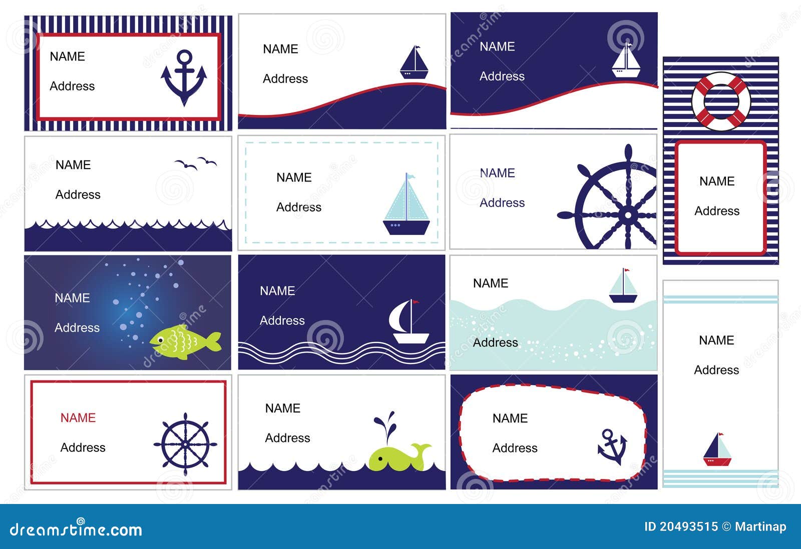 Set of Stylish Business Cards Stock Vector - Illustration of feminine ...