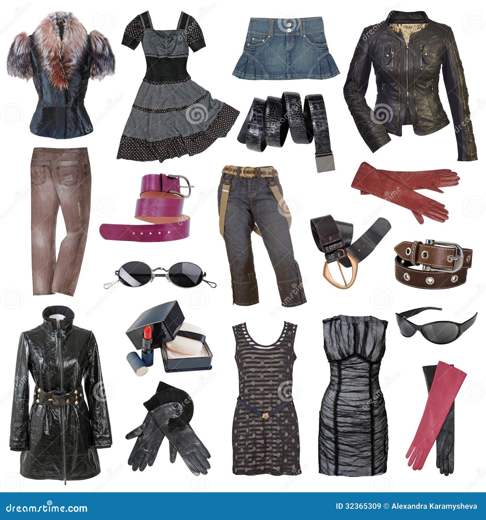 Set of stylish clothes stock image. Image of clothing - 32365309