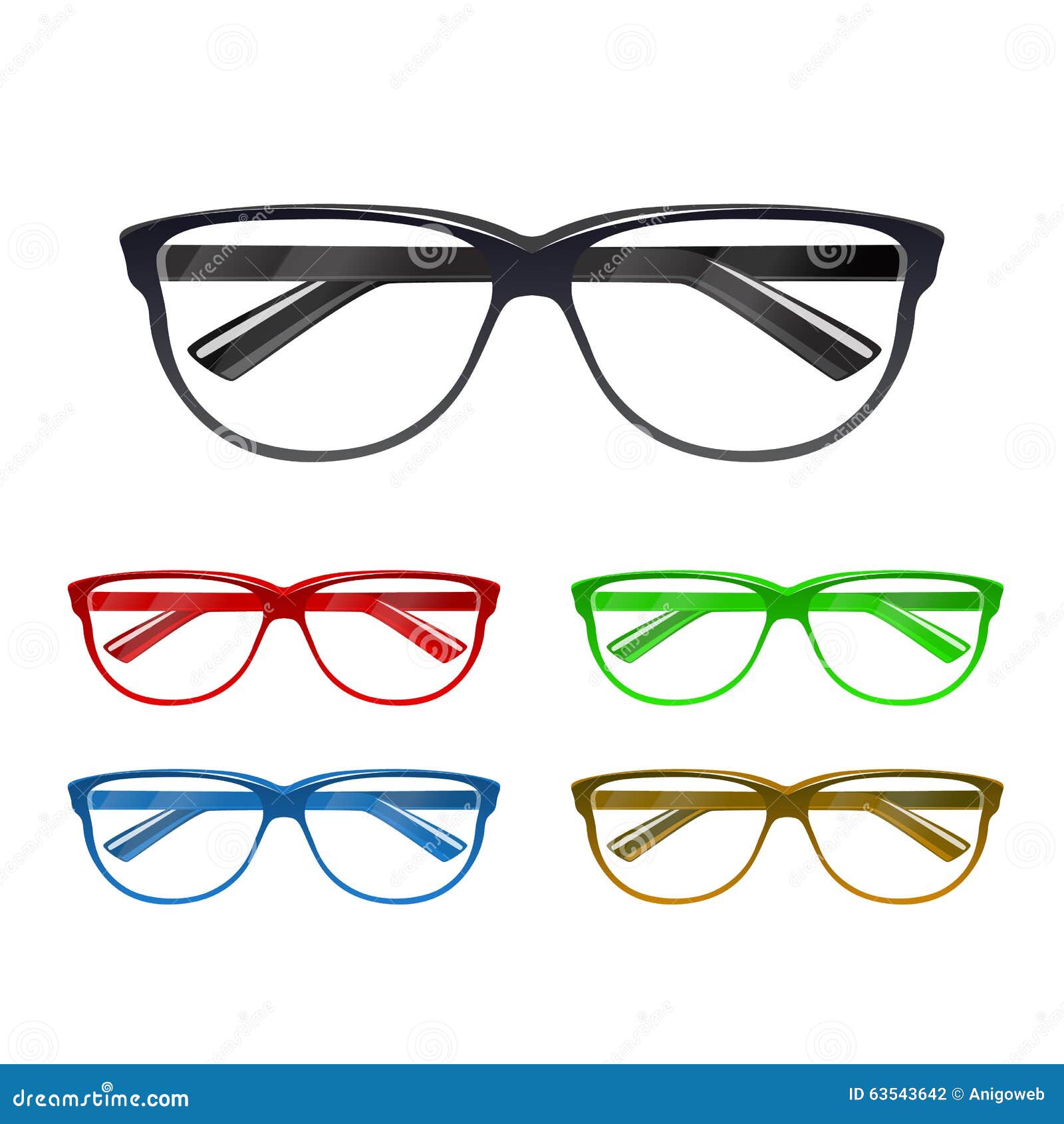 Set of stylish eyewear stock vector. Illustration of eyewear - 63543642