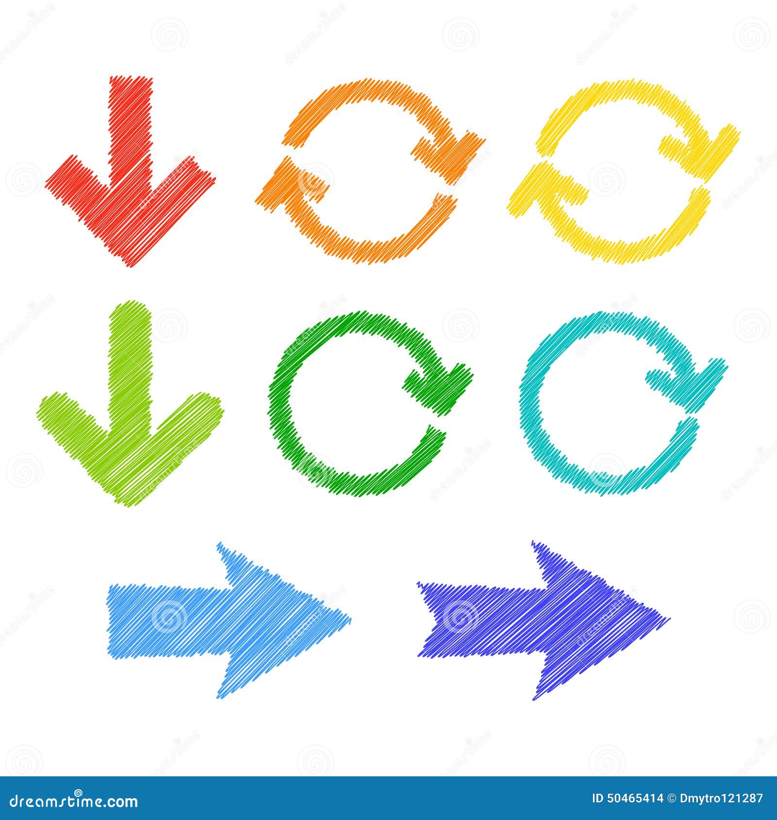 Set of stylized arrows stock vector. Illustration of element - 50465414