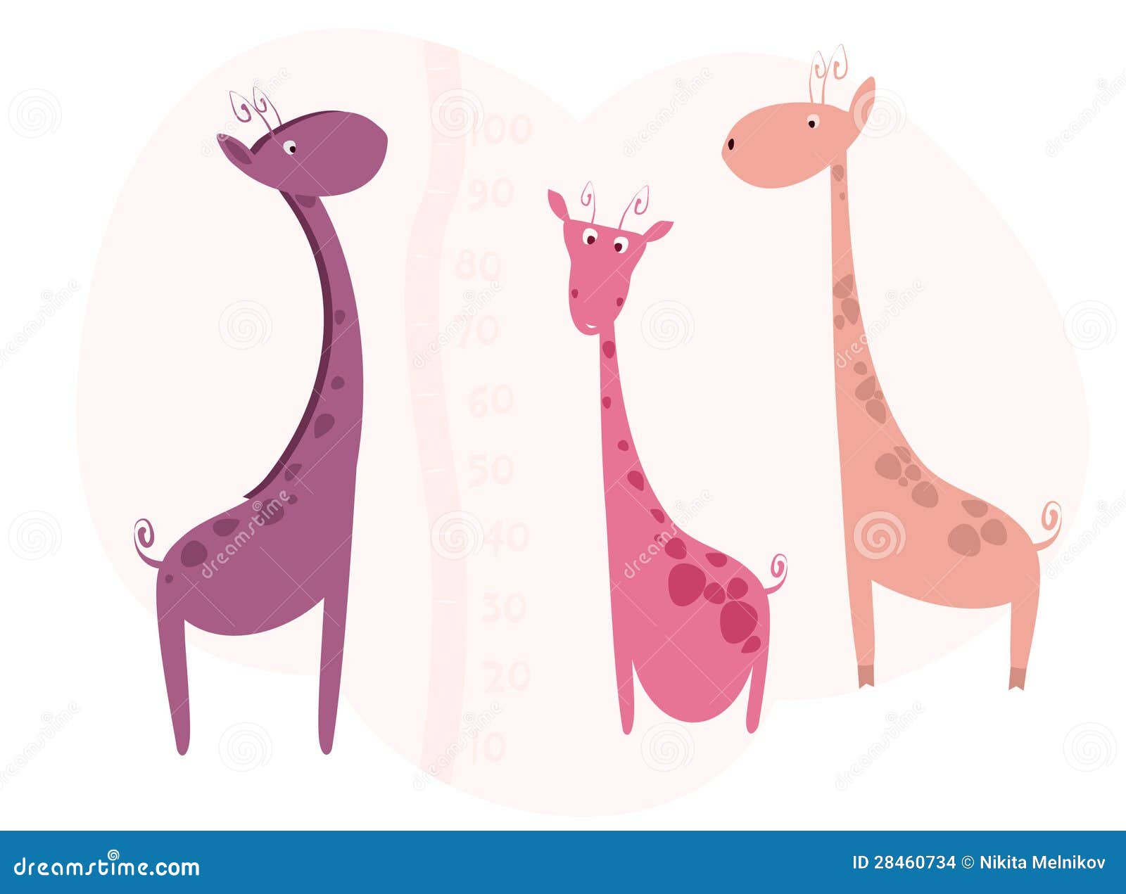 A set of stylized giraffes stock vector. Illustration of growth - 28460734