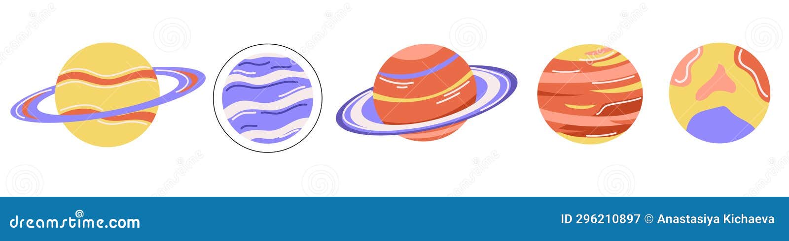 Stylized Planets Earth Abstract Seamless Space Pattern Background ...