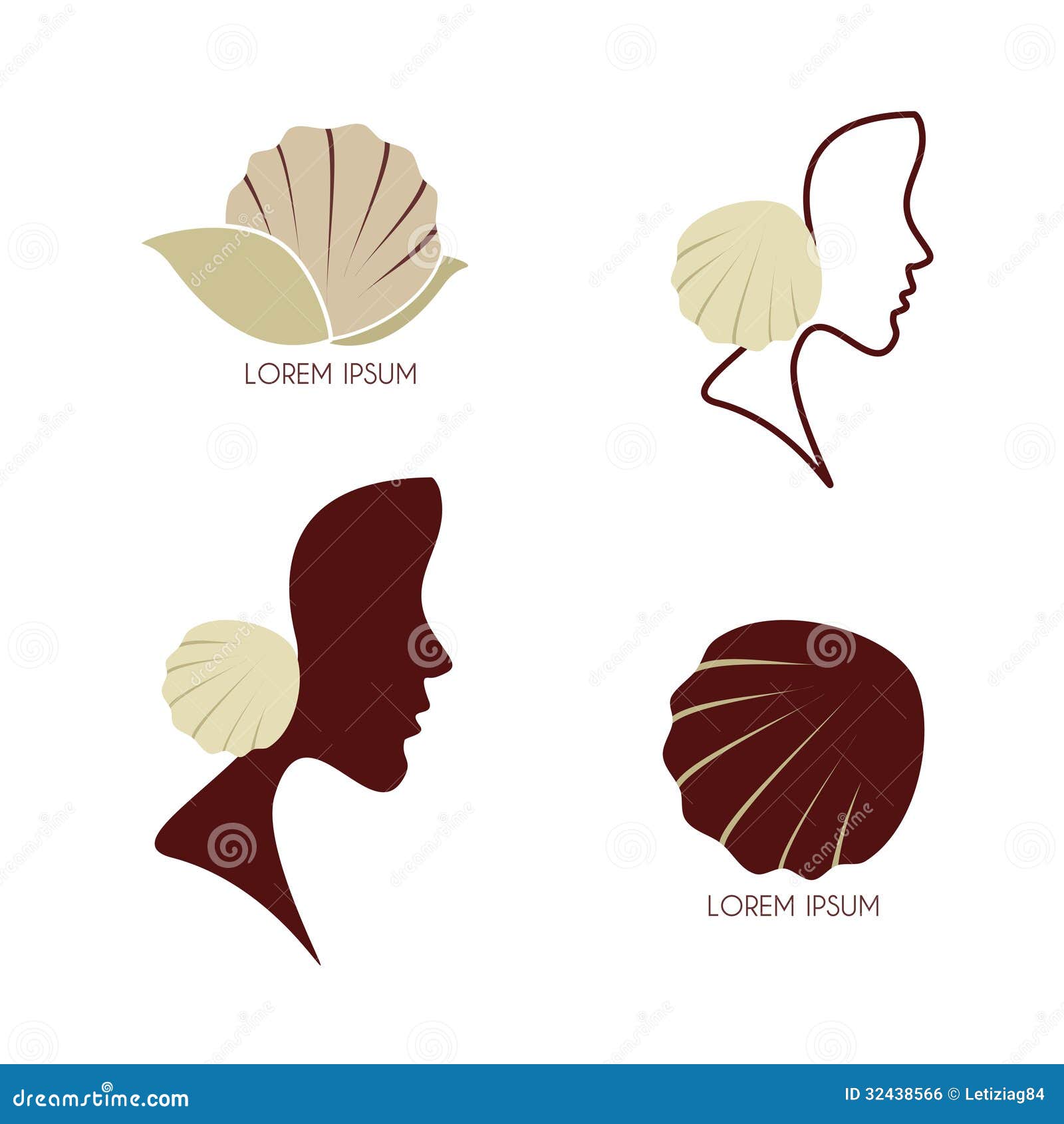 Set - Stylized profile stock vector. Illustration of modern - 32438566