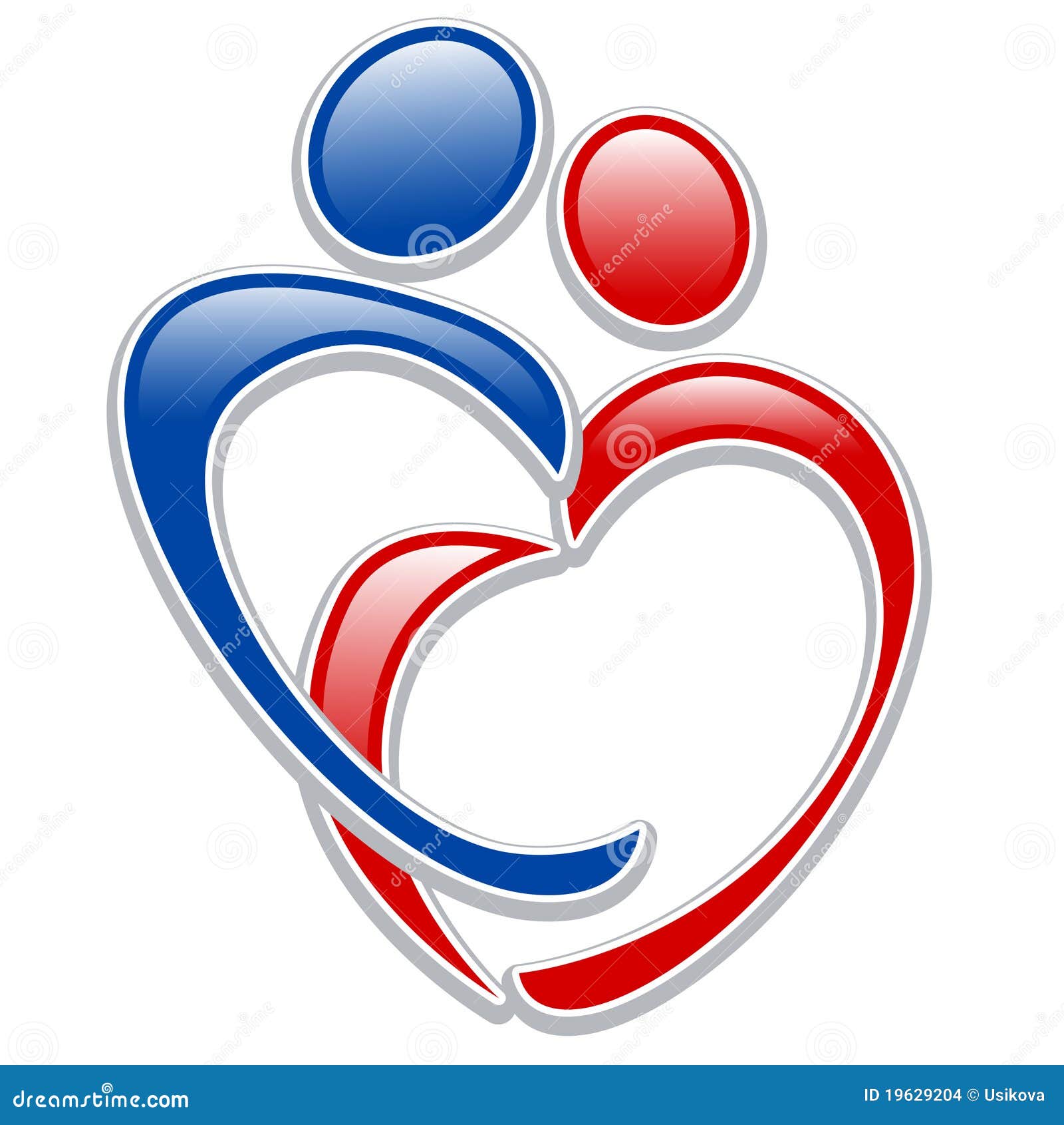 Set of Stylized Silhouette on the Family 3. Stock Vector - Illustration ...