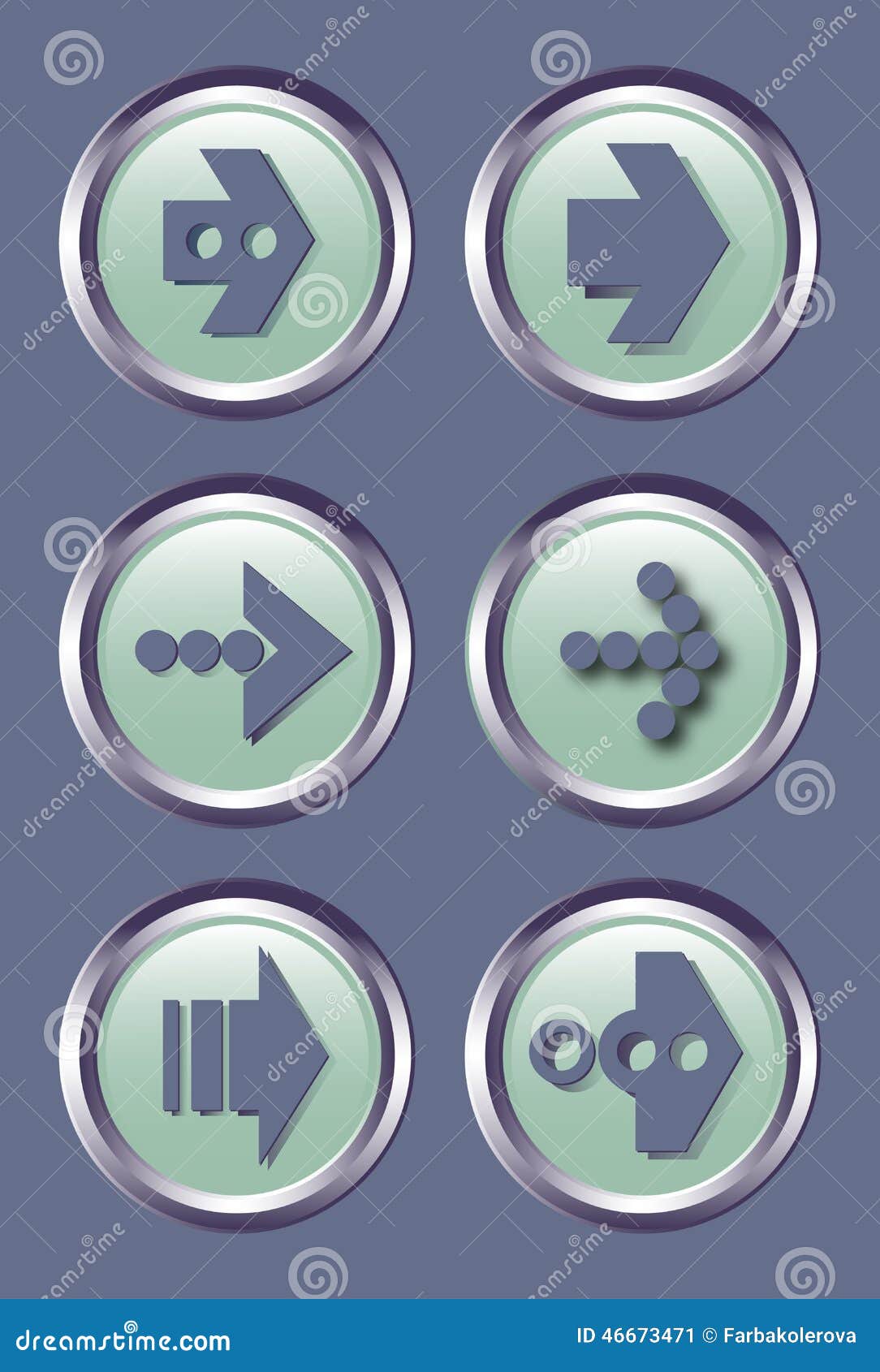 Set of Stylized Vector Buttons with Different Stock Vector ...