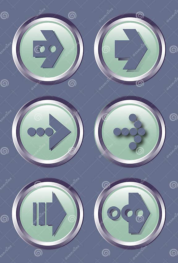 Set of Stylized Vector Buttons with Different Stock Vector ...